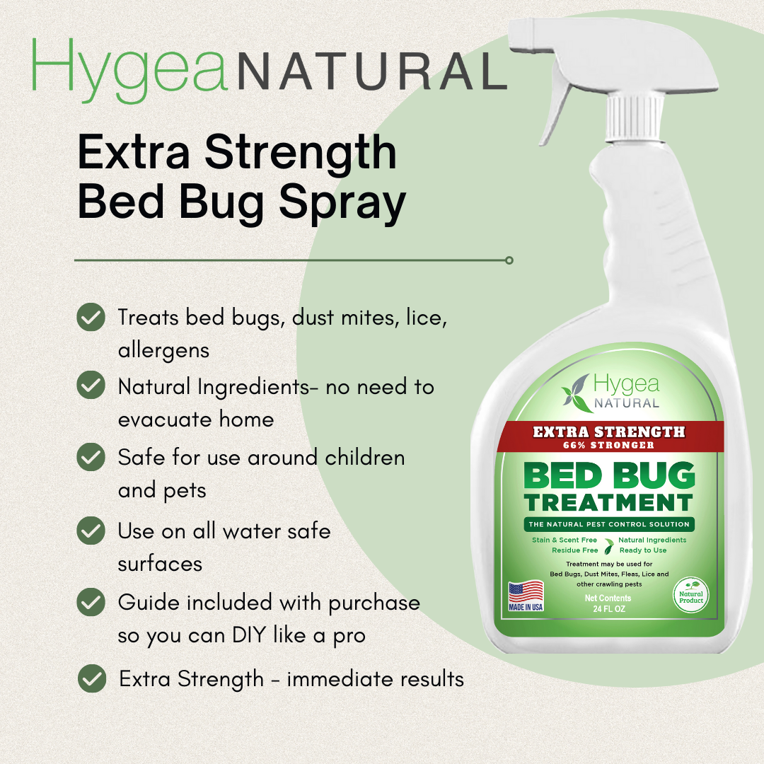 Extra Strength Bed Bug Spray + Refill + Laundry Additive – Hygea Natural