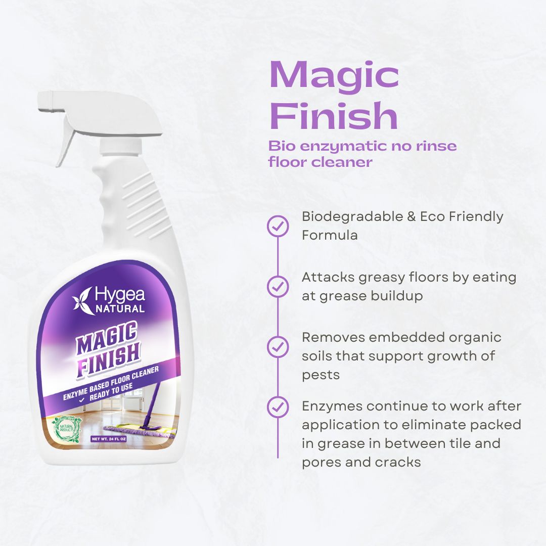 Magic Finish Enzyme Based No Rinse Floor Cleaner -Ready to use Kit (24 ...